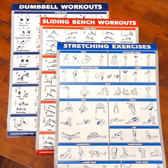 Quick Fit Posters | Other | 3 Wall Size Quick Fit Posters Exercise ...